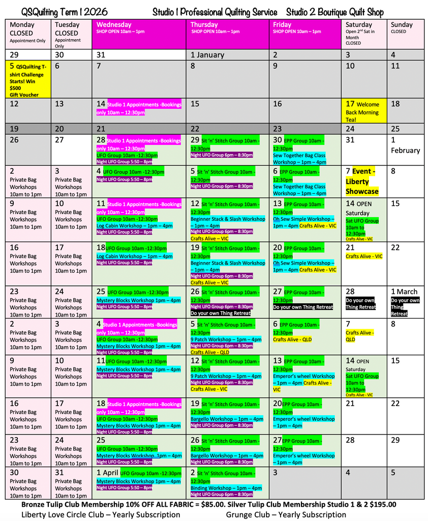 QSQuilting Term 1 2026