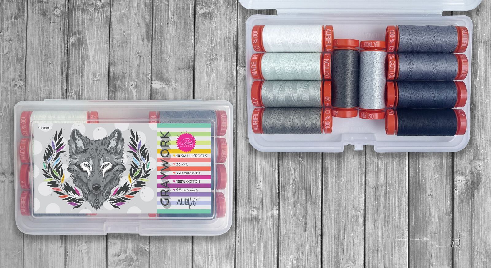 Aurifil - Graywork - By Tula Pink - 10 Small Spools – QSQuilting